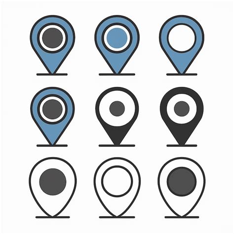 Premium Vector A Collection Of Location Markers Or Pin Icons