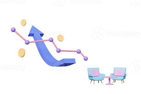 Stock Market Uptrend Chart With Coffee Table Sofa Chair Watch