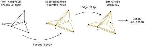 extending discrete laplacian to non manifold structures