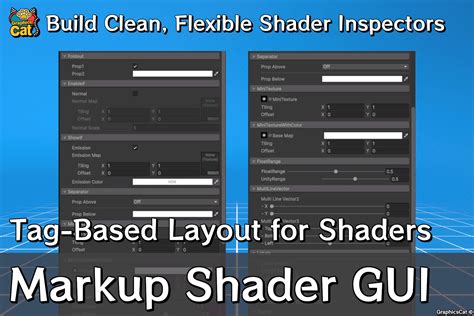 Markup Shader Gui Tag Based Layout For Shaders Gui Tools Unity Asset Store