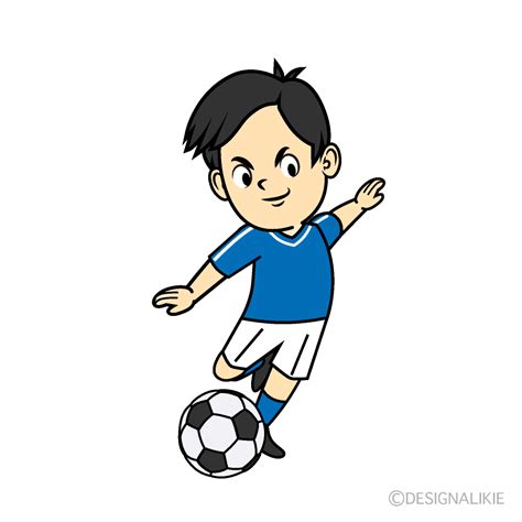 シュートするサッカー少年イラストのフリー素材｜イラストイメージ