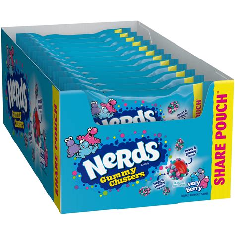 Nerds Gummy Clusters Very Berry Share Pack 85g 3oz Pack Of 12