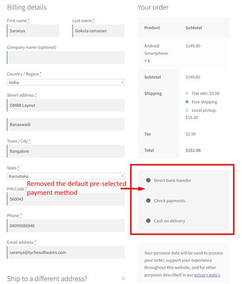 How to Remove the Default Pre-selected Payment Method on the ...