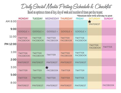 Social Media Posting Schedule Artofit