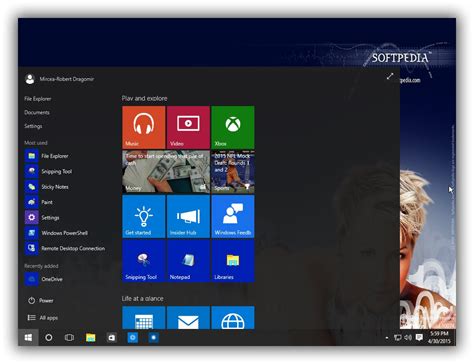Make Windows 10 Start Menu Blurry Softpedia