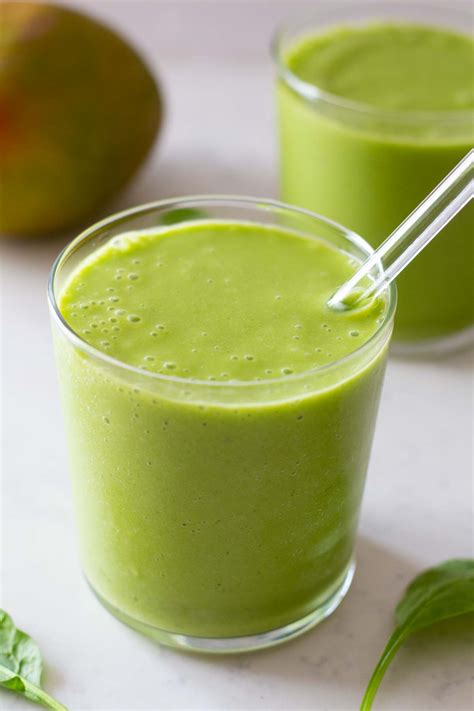 Spinach Mango Smoothie Green Healthy Cooking