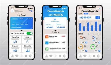 Premium Vector Online Mobile Banking Apps Ui Ux And Gui Set