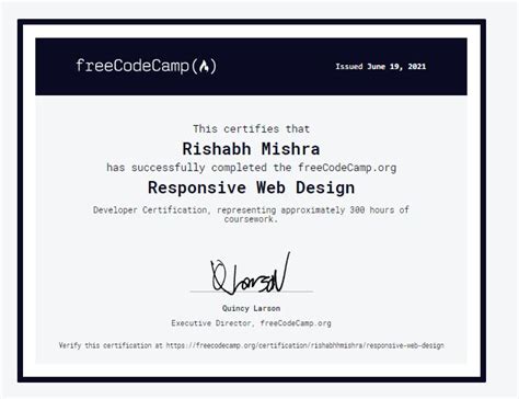 rishabh mishra on linkedin freecodecamp responsivewebdesign