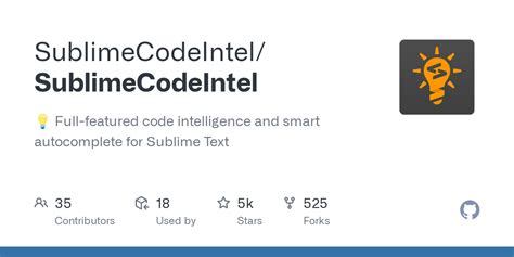 Releases SublimeCodeIntel SublimeCodeIntel GitHub