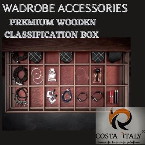 Rectangular Polished Wooden Wardrobe Classification Box For Wadrobe At