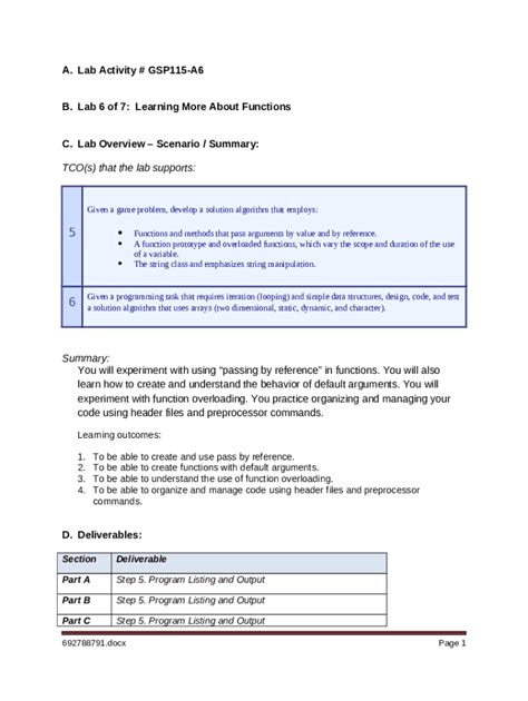 6 Simple Ideas For A Running A Successful Science Lab Doc Template