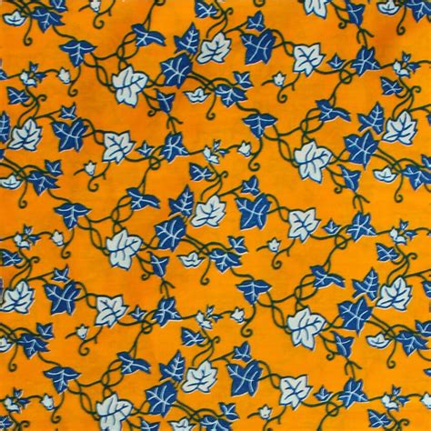 Pagne Feuilles De Patate Morceaux Jaune Bleu Kevajo