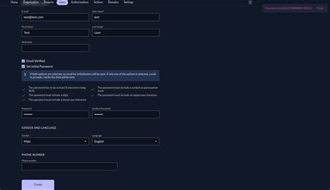 userdata is invalid command dfd21 can t create any user · issue 4220 · zitadel zitadel · github