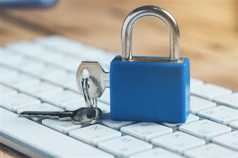 Premium Photo Lock On Computer Keyboard Arrangement