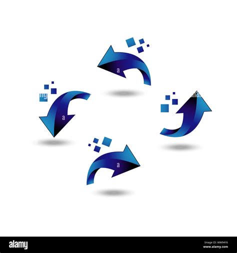 Flechas Vector 3d Brillando Arriba Icono Creciente Ilustración Aislado