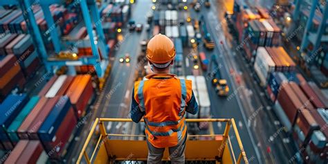 Supervising Cargo Operations In A Busy Industrial Setting Concept Cargo Handling Techniques