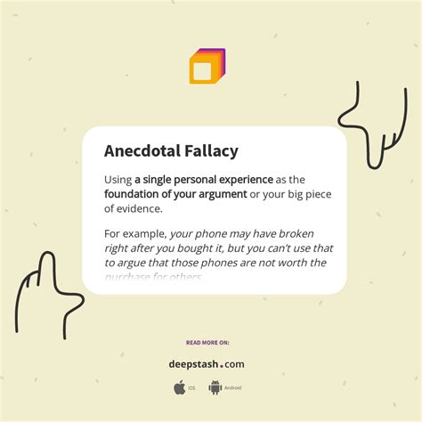 Anecdotal Fallacy Deepstash Anecdotal Fallacy Deepstash