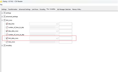 Read Csv With Flow Variable Limit Row Knime Analytics Platform