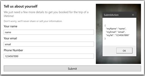 WPF InputForm Json Sample Submit Doesn T Work Properly Issue 4514