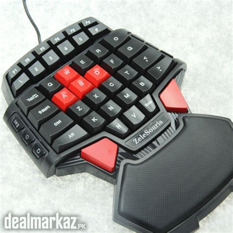 Delux T9 Single Hand Professional Gaming Keyboard LED Backlight Double