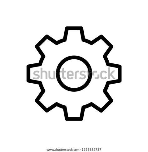 Gear Pictogram Settings Symbol Linear Vector Stock Vector Royalty Free 1335882737 Shutterstock