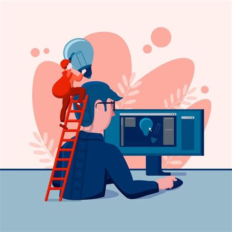 Free Vector Plagiarism Concept With Man Stealing Ideas Illustrated