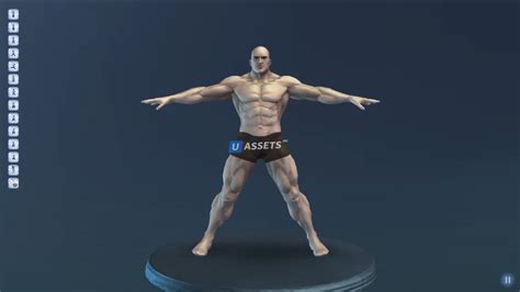 Base Male Muscular Unityhubpro бесплатные ассеты для Unity и