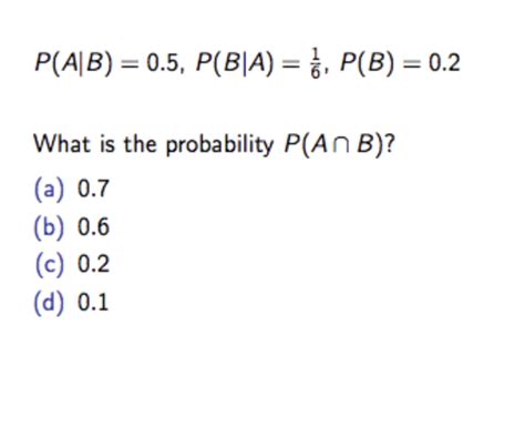 Solved P AB 0 5 P BIA P B 0 2 What Is The Chegg Com
