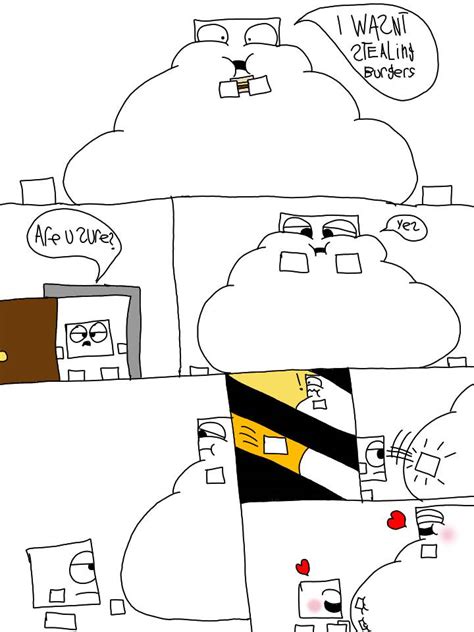 Sqare Caught A Sqare Eating In The Burger Storage By Fluffythefatsqare