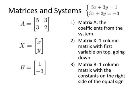 PPT Solving Systems Using Matrices PowerPoint Presentation Free Download ID
