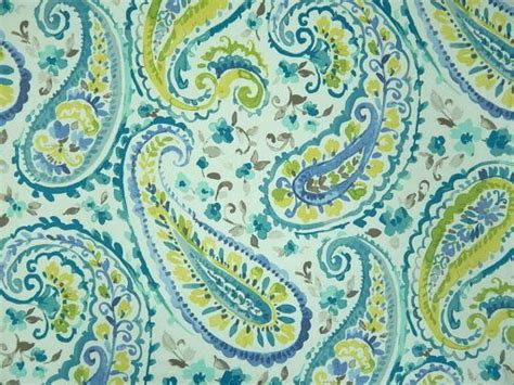 Pkaufmann Watercolors Peacock Fabric Paisley Design Paisley Fabric
