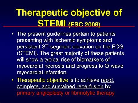 Ppt Stemi Guidelines Udate 2009 And Clinical Practice Powerpoint Presentation Id 6475463