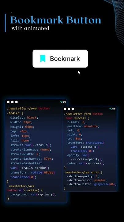 Animated Bookmark Button Coding Html Webdesigncss Bookmarkbutton