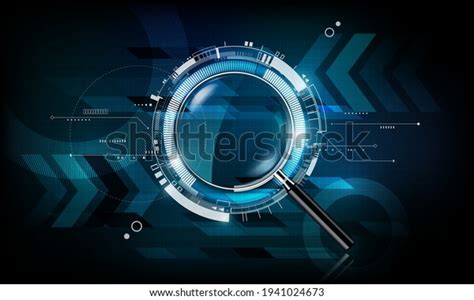 Magnifying Glass Scan Search Concept Futuristic Stock Vector Royalty Free 1941024673