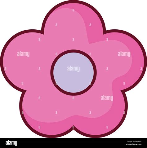 Flower Icon Over White Background Vector Illustration Stock Vector