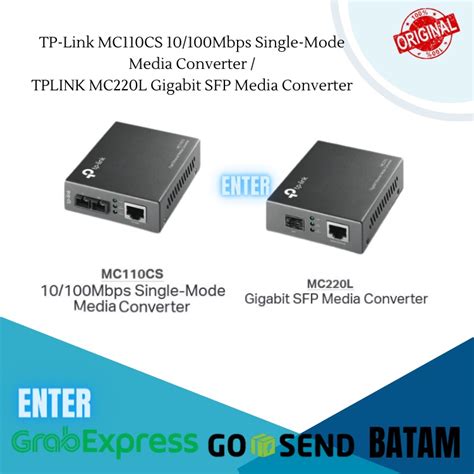 Jual Tp Link Mc Cs Mbps Single Mode Media Converter Mc L Gigabit Sfp Shopee Indonesia