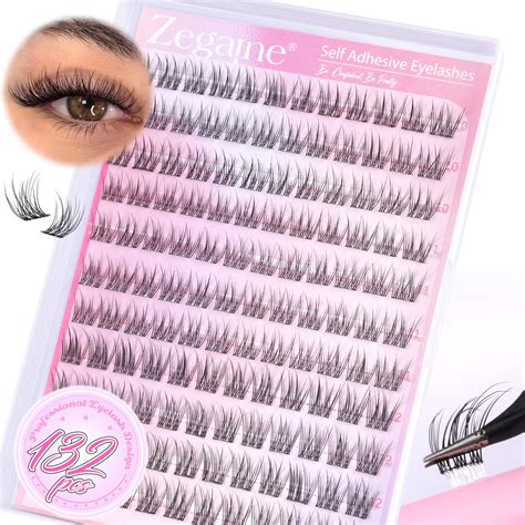 Self Adhesive Eyelashes Reusable Self Adhesive Lash Clusters Pre Glued Eyelash