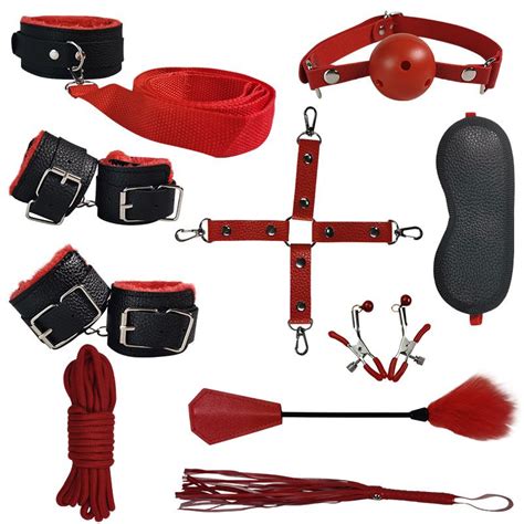 Sex Bondage Tools Neck Collar Handcuffs Whip Blind Fold Bdsm Erotic Toy Erotic Toy And Sex Bondage