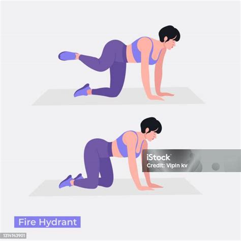 Yangın Hidrant Egzersizi Kadın Egzersiz Fitness Aerobik Ve Egzersizler