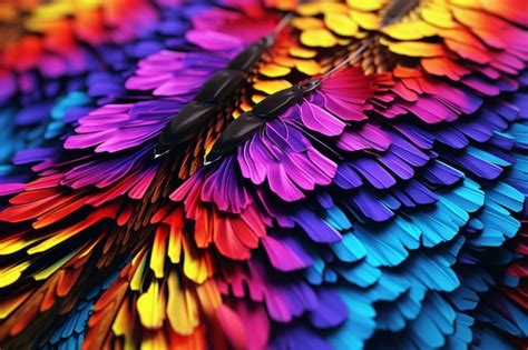 Premium Photo Butterfly Wings Pattern In Bright Colors