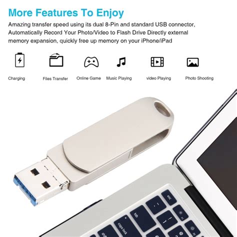 3 In 1 64g Micro Usb 8 Pin Type C Metal Rotating Push Pull Flash