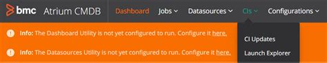 Bmc Atrium Core Launch Explorer Menu On Cmdb Dashboard Is Incorrect