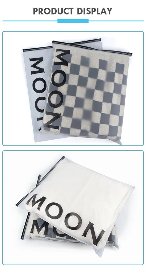 Custom Logo Waterproof Reusable Frosted Plastic Clothes T Shirt