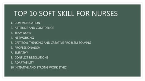 Essential Soft Skills For Nurses PPT