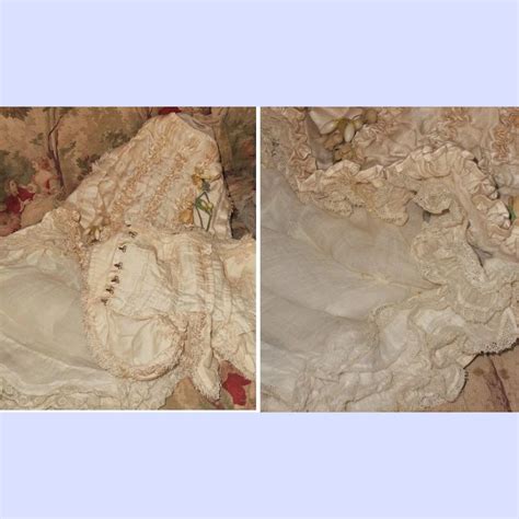 Gorgeous Antique French Poupee Wedding Gown In Box When Dreams