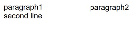 c align two paragraphs in one line stack overflow