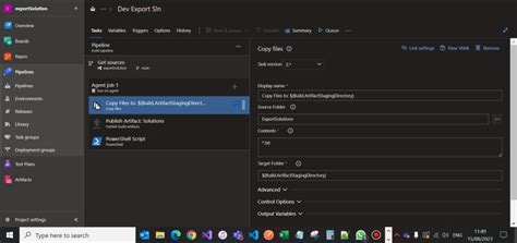Azure Devops Pipeline To Export Dy365 Solutions And Save Them In An