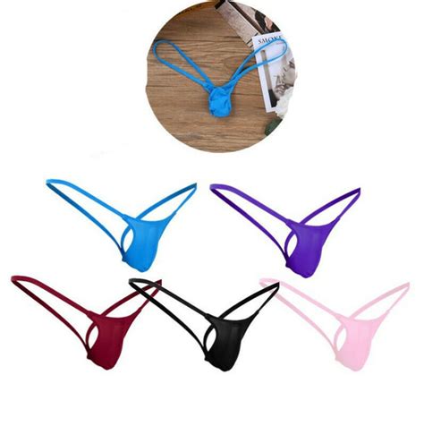 Mens Lingerie Underwear Jockstraps Pouch Stretch Open Back Bikini G