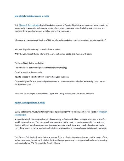 Ppt Best Digital Marketing Course In Noida Powerpoint Presentation