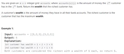 Javaleetcode 1672richest Customer Wealth 네이버 블로그